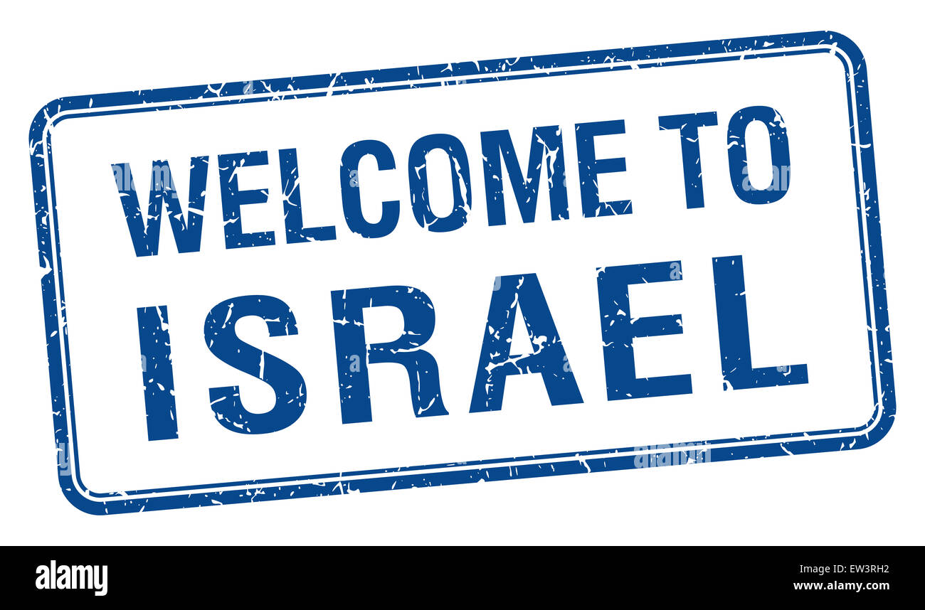 Welcome israel blue square grunge hi-res stock photography and images ...