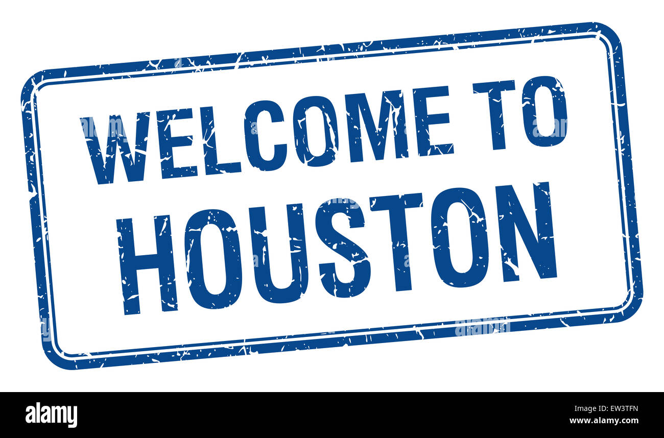 Welcome houston stamp hi-res stock photography and images - Alamy