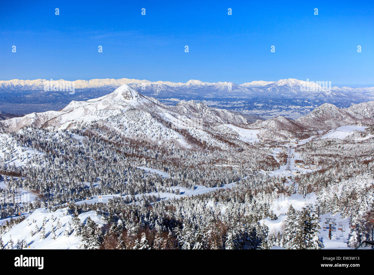 Shiga Kogen resort in winter, Nagano, Japan Stock Photo - Alamy