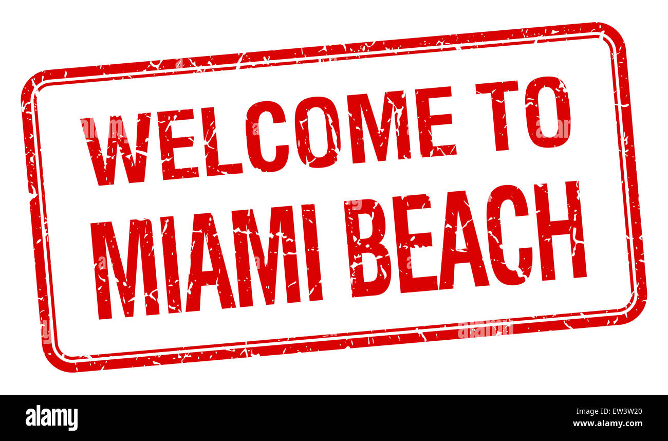Welcome miami beach sign miami hi-res stock photography and images - Alamy