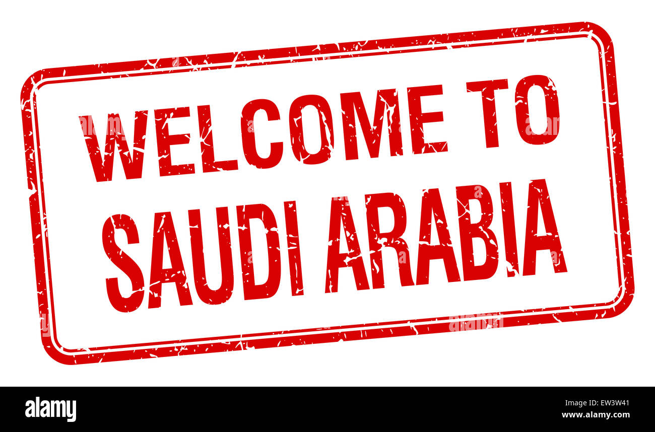 Welcome saudi arabia red square hi-res stock photography and images - Alamy