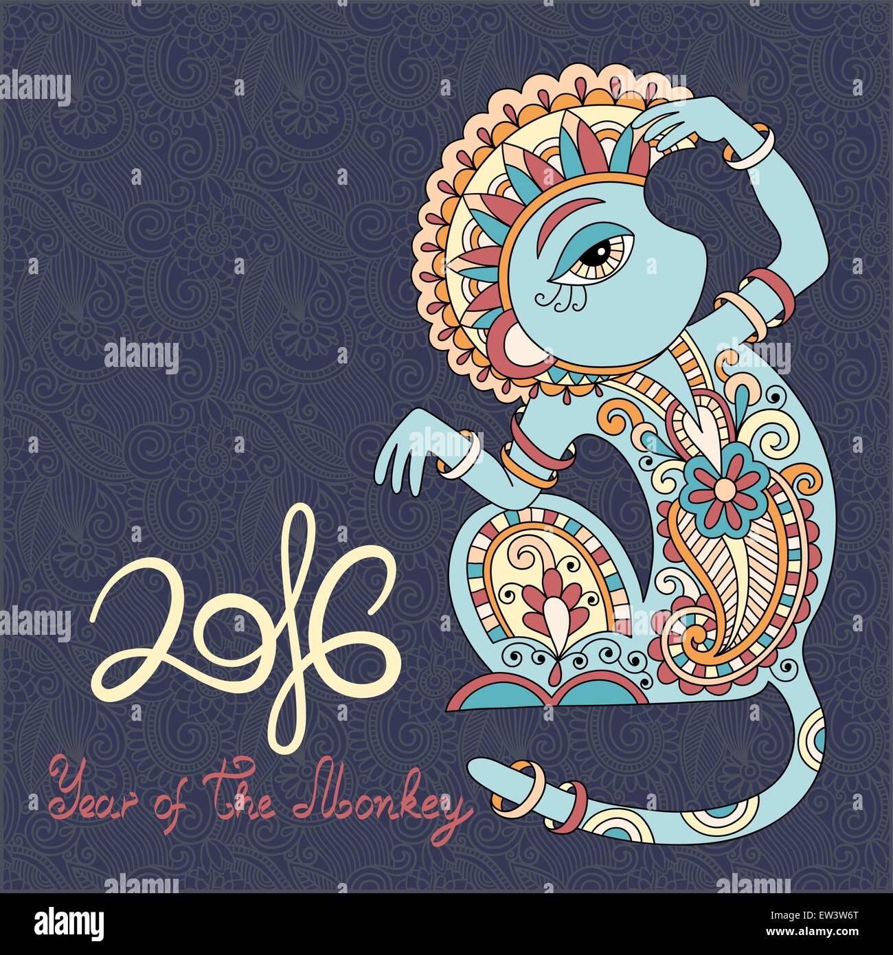Year of The Monkey Stock Vector Image & Art - Alamy