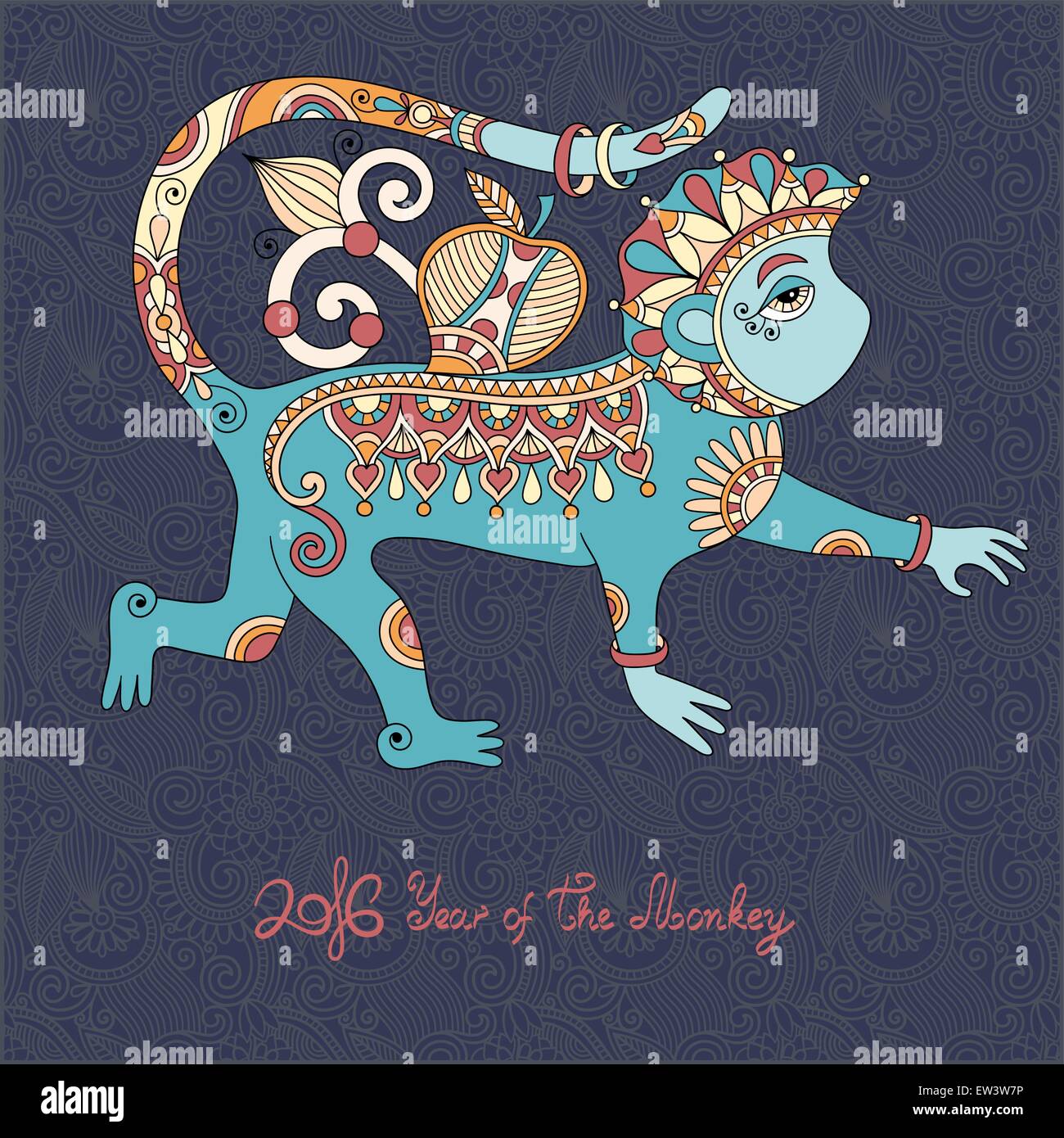 Year of The Monkey Stock Vector Image & Art - Alamy