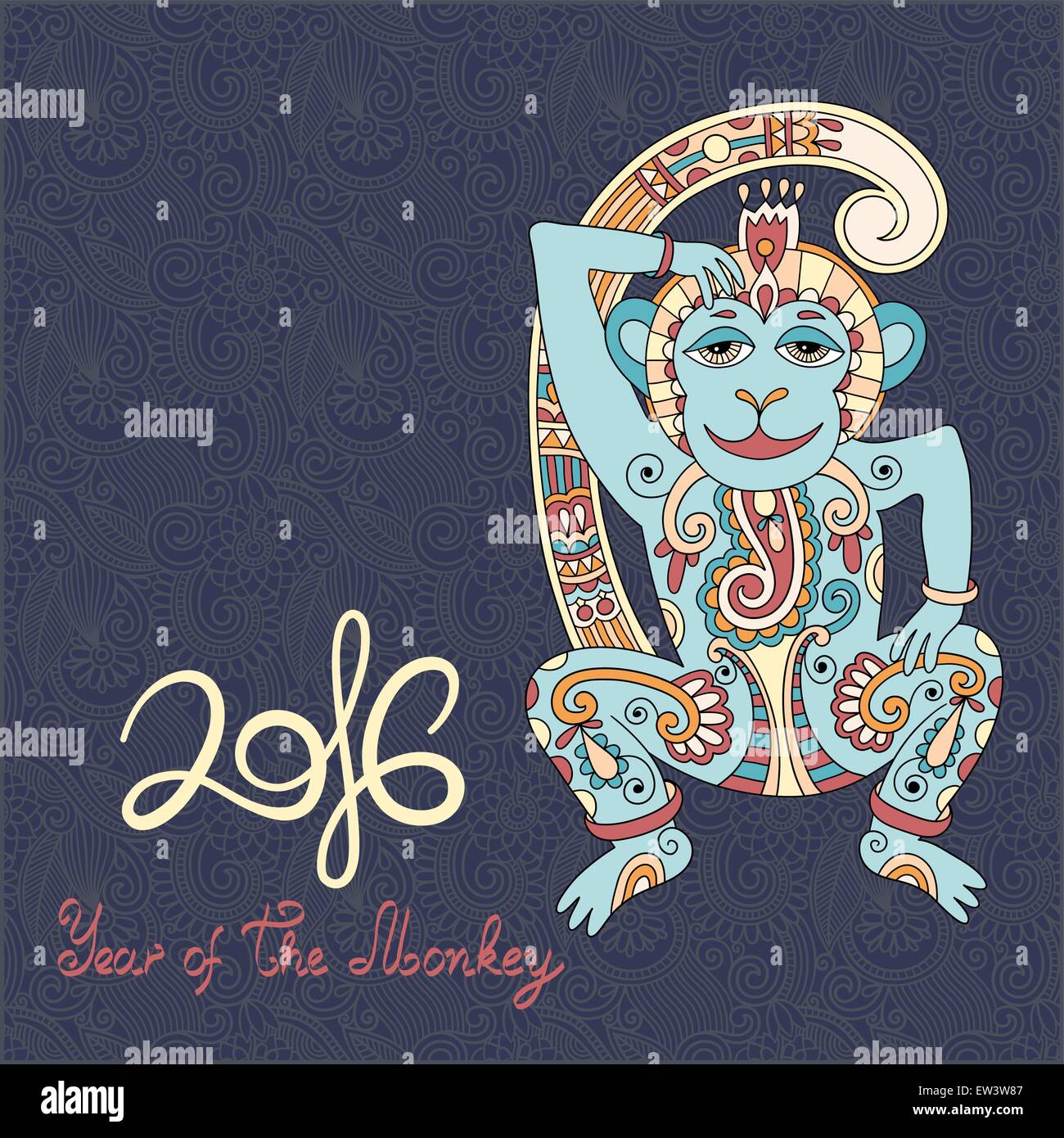 Year of The Monkey Stock Vector Image & Art - Alamy