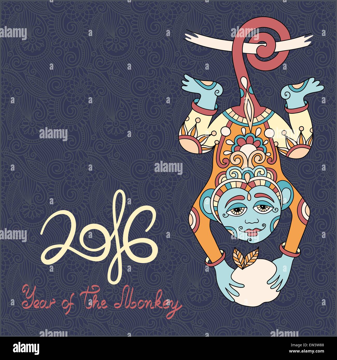 Year of The Monkey Stock Vector Image & Art - Alamy