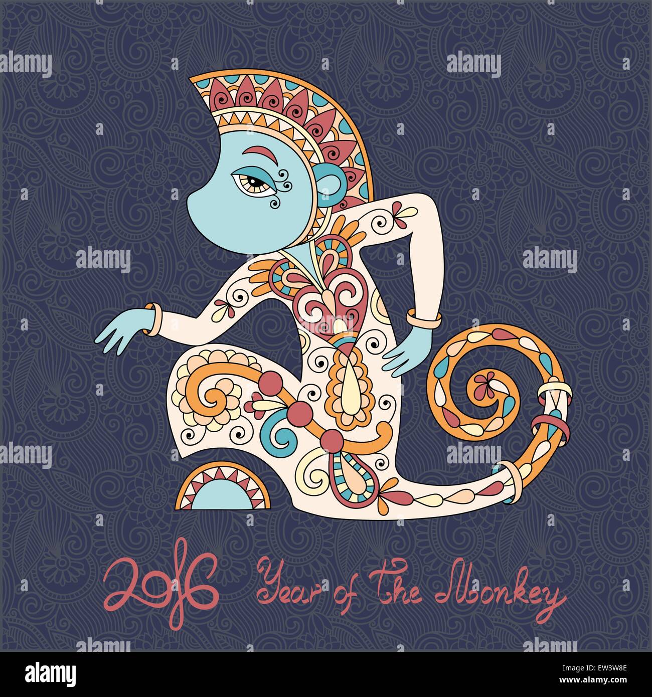 Year of The Monkey Stock Vector Image & Art - Alamy