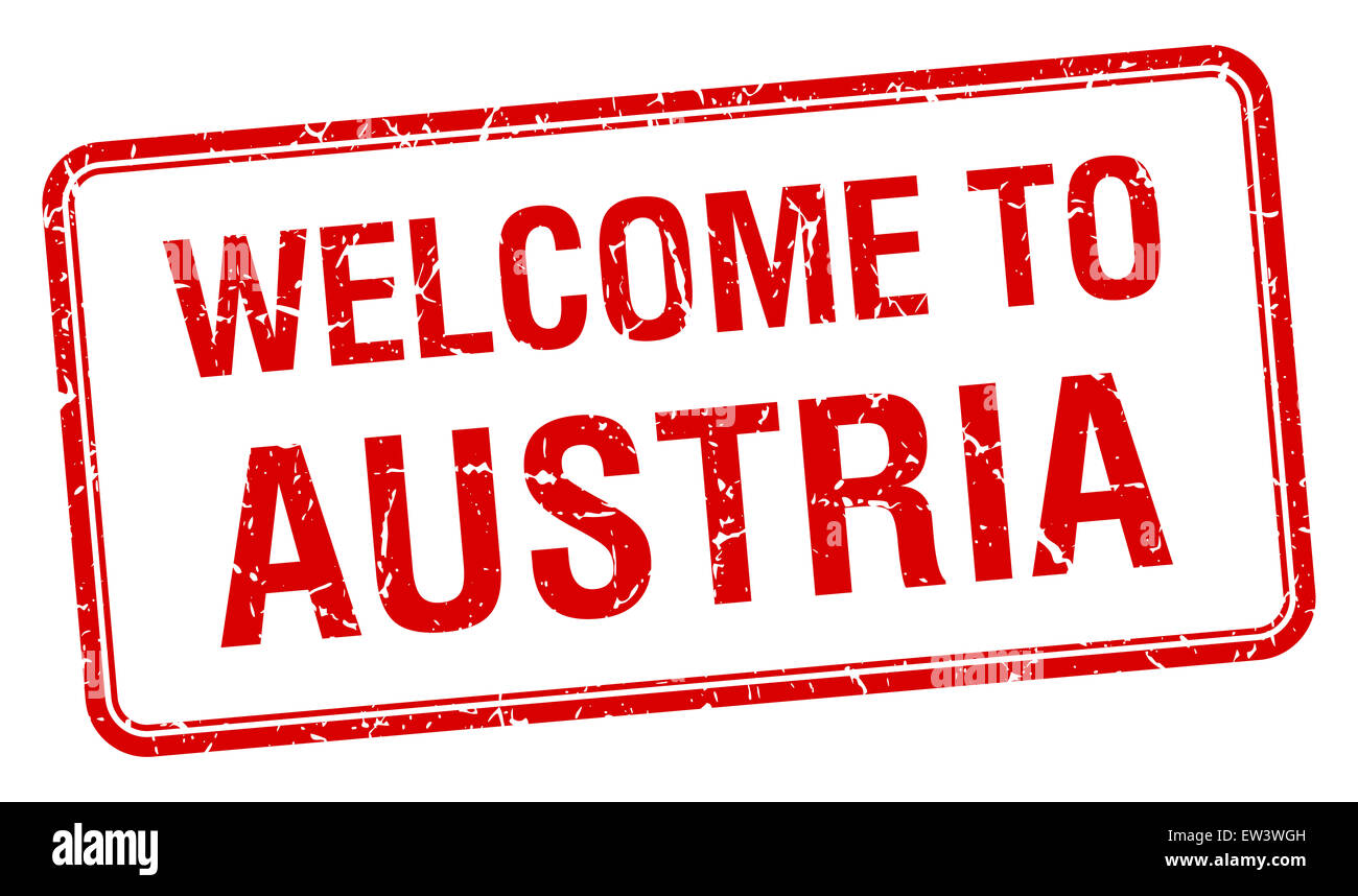 Welcome to austria sign Cut Out Stock Images & Pictures - Alamy