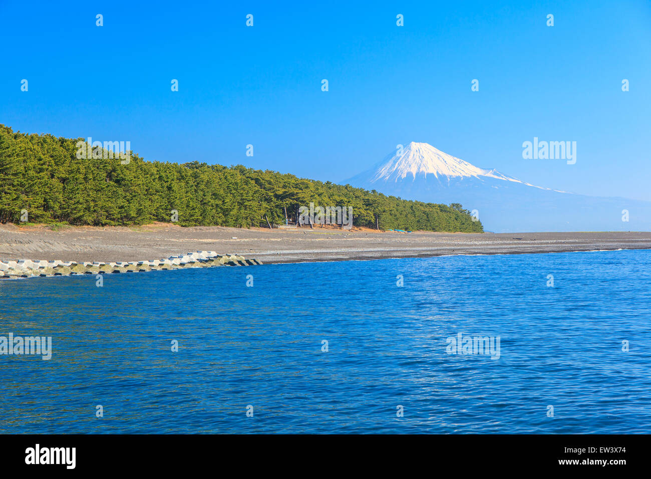 Mt. Fuji view from Mihonomatsubara, Izu, Shizuoka, Japan Stock Photo ...