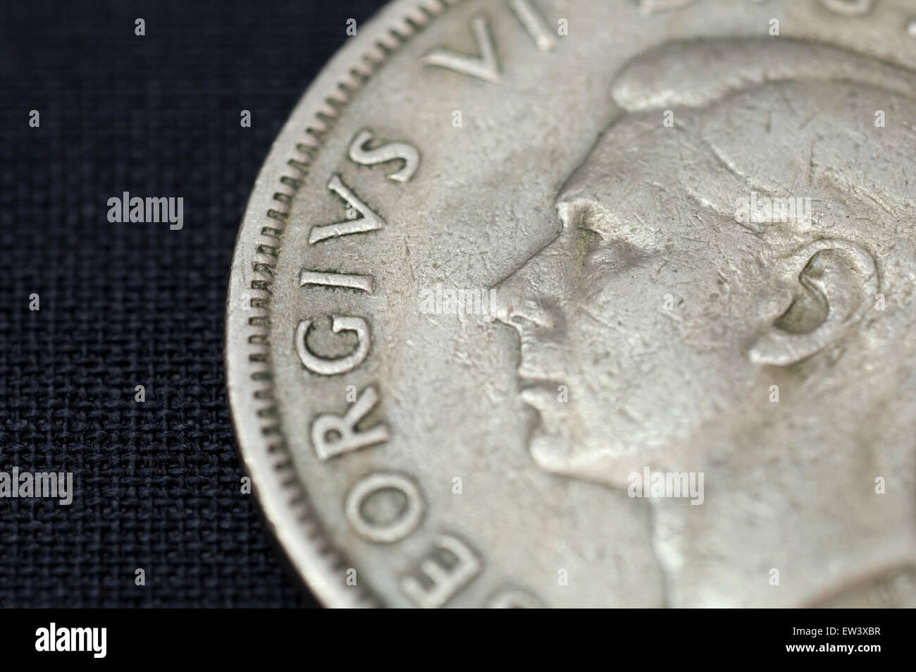 two schillings british coin king george VI Stock Photo - Alamy