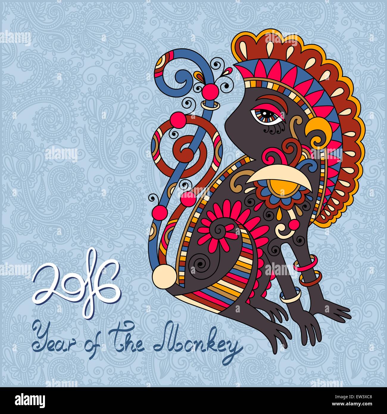 Year of The Monkey Stock Vector Image & Art - Alamy