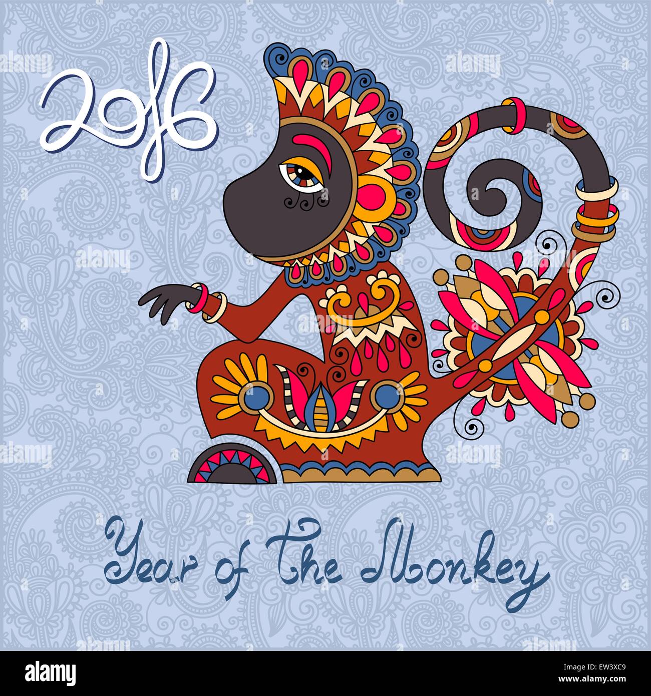 Year of The Monkey Stock Vector Image & Art - Alamy