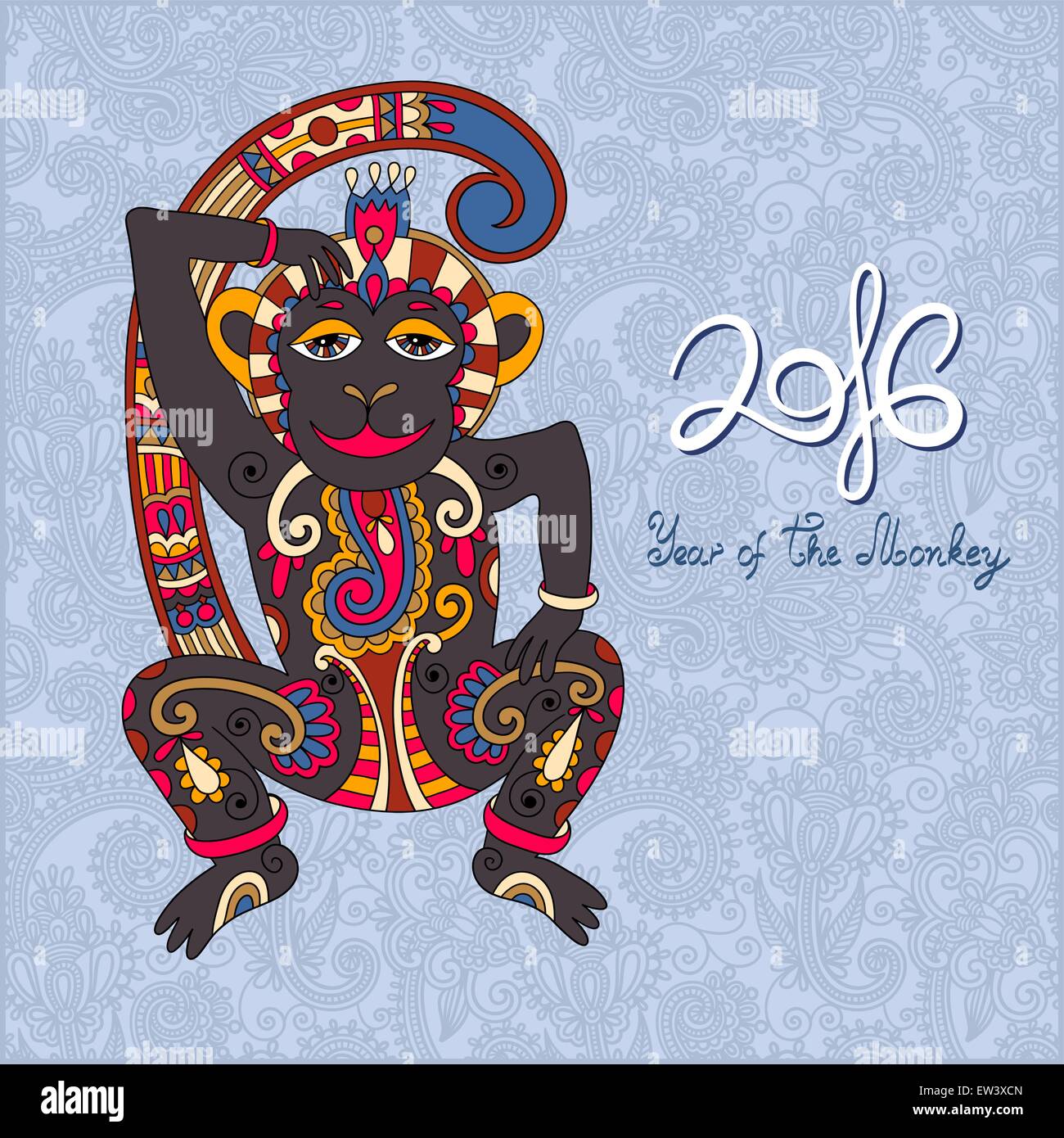 Year of The Monkey Stock Vector Image & Art - Alamy