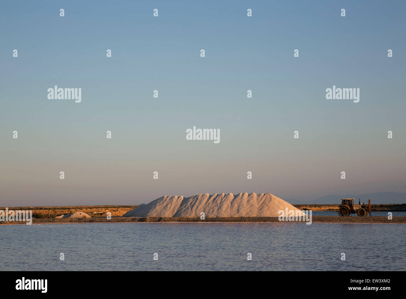 Famous salt flats at Gruissan, Languedoc-Roussillon, France. This area ...