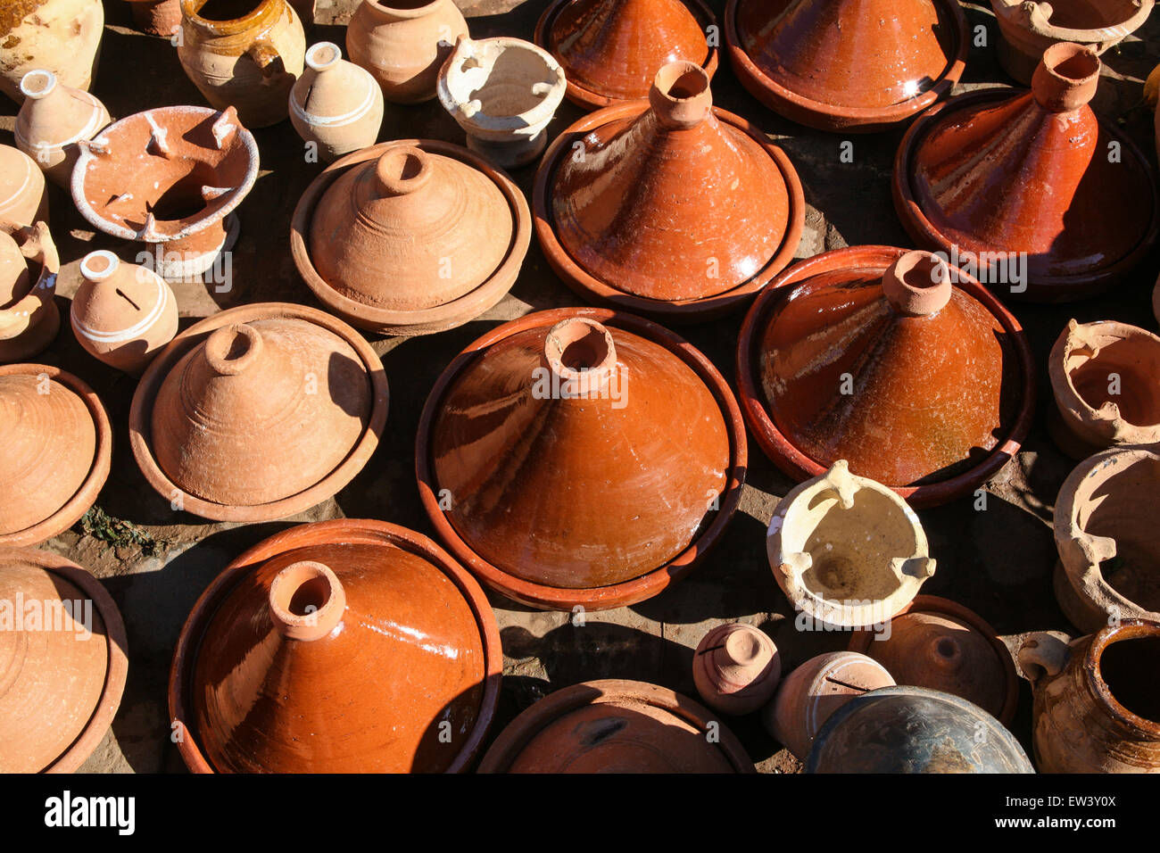 A clay pot that is used to make slow cooked stews hi-res stock ...