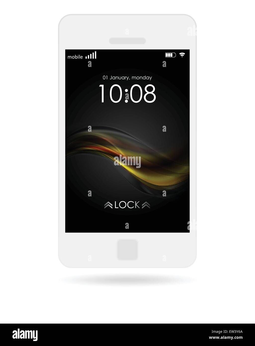 Mobile phone bright wavy wallpaper Stock Vector Images - Alamy