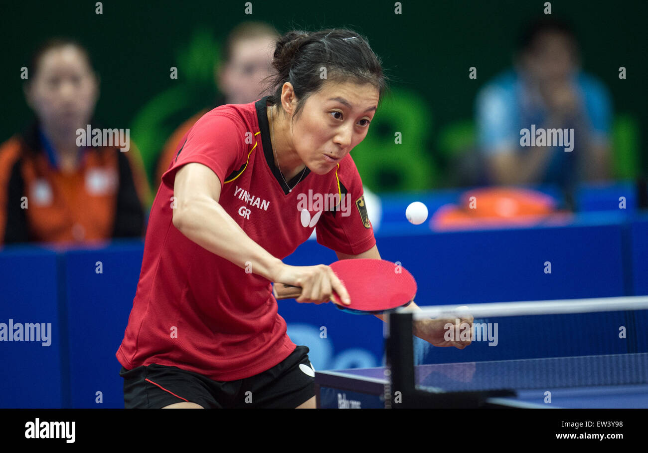 Baku, Azerbaijan. 15th June, 2015. Germany's Ying Han competes in the ...