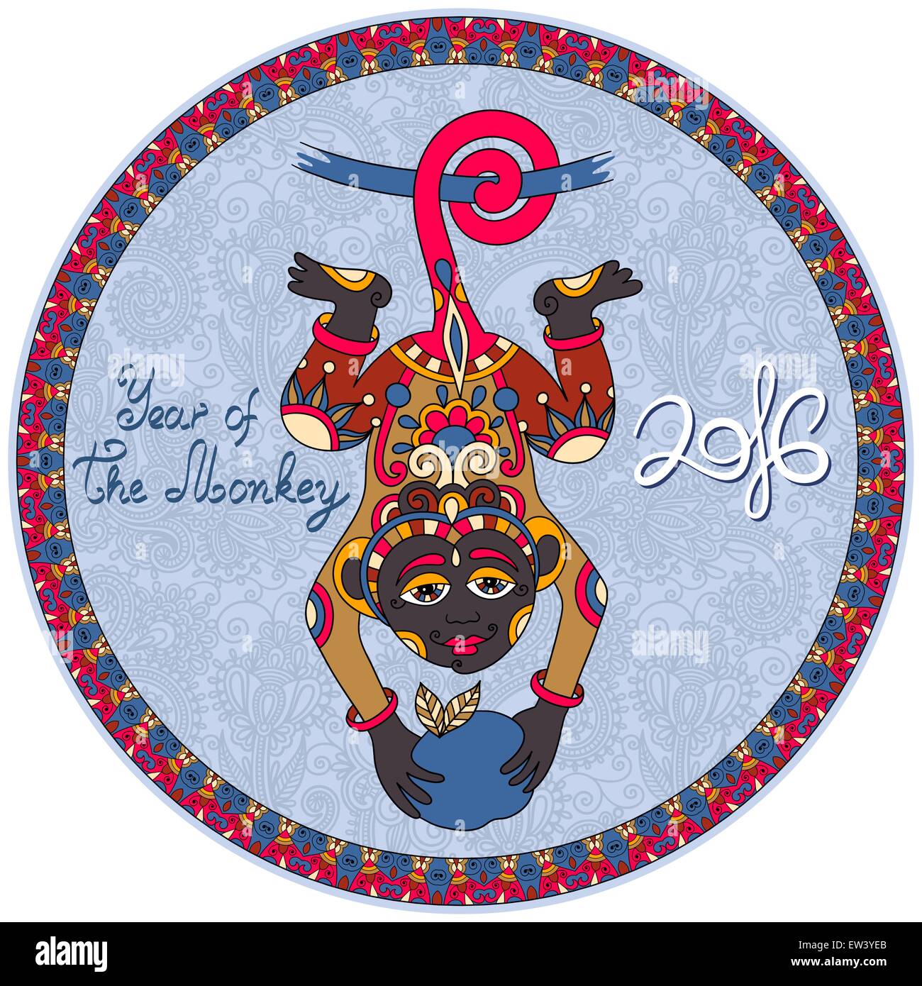 Year of The Monkey Stock Vector Image & Art - Alamy