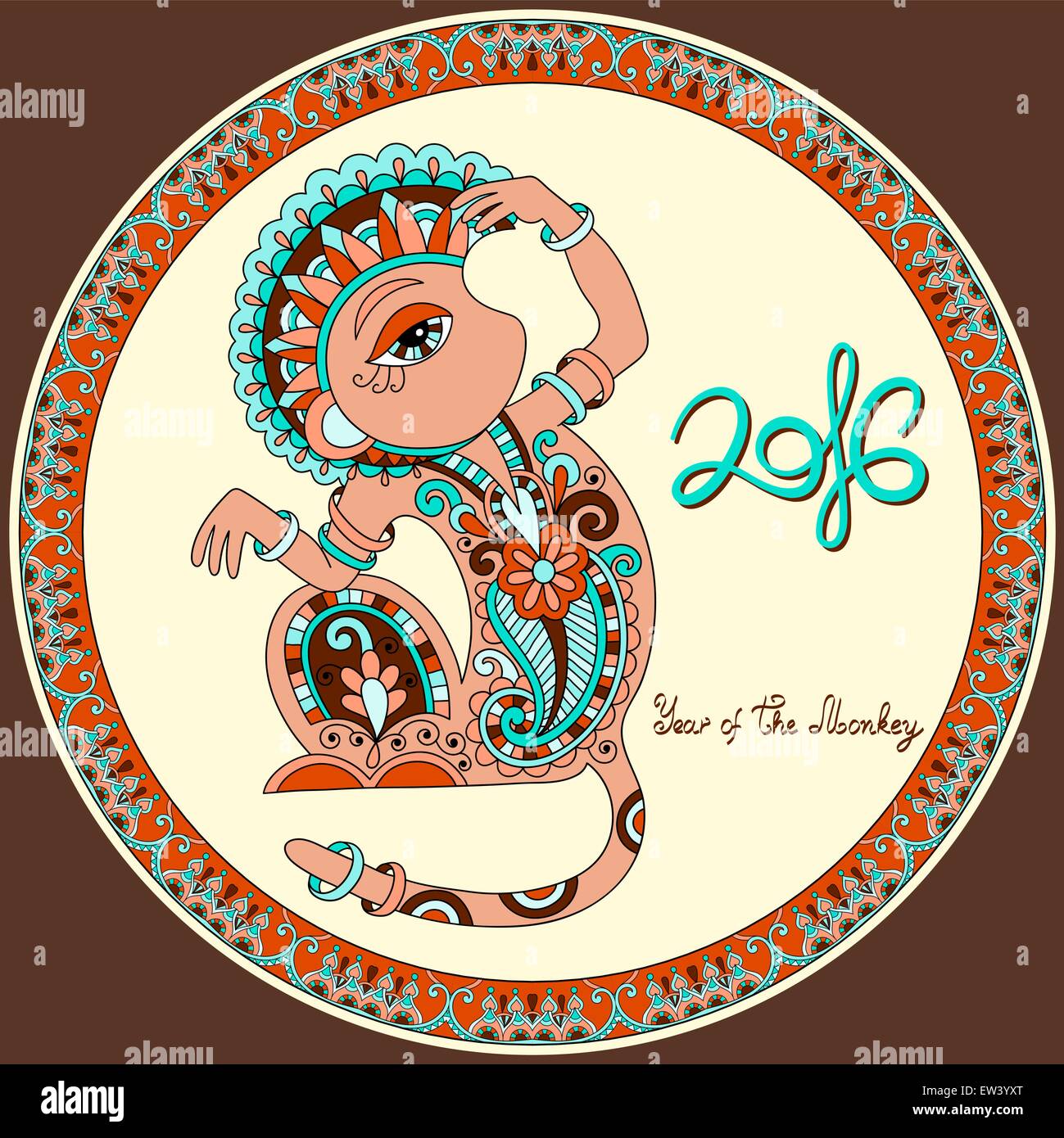 Year of The Monkey Stock Vector Image & Art - Alamy