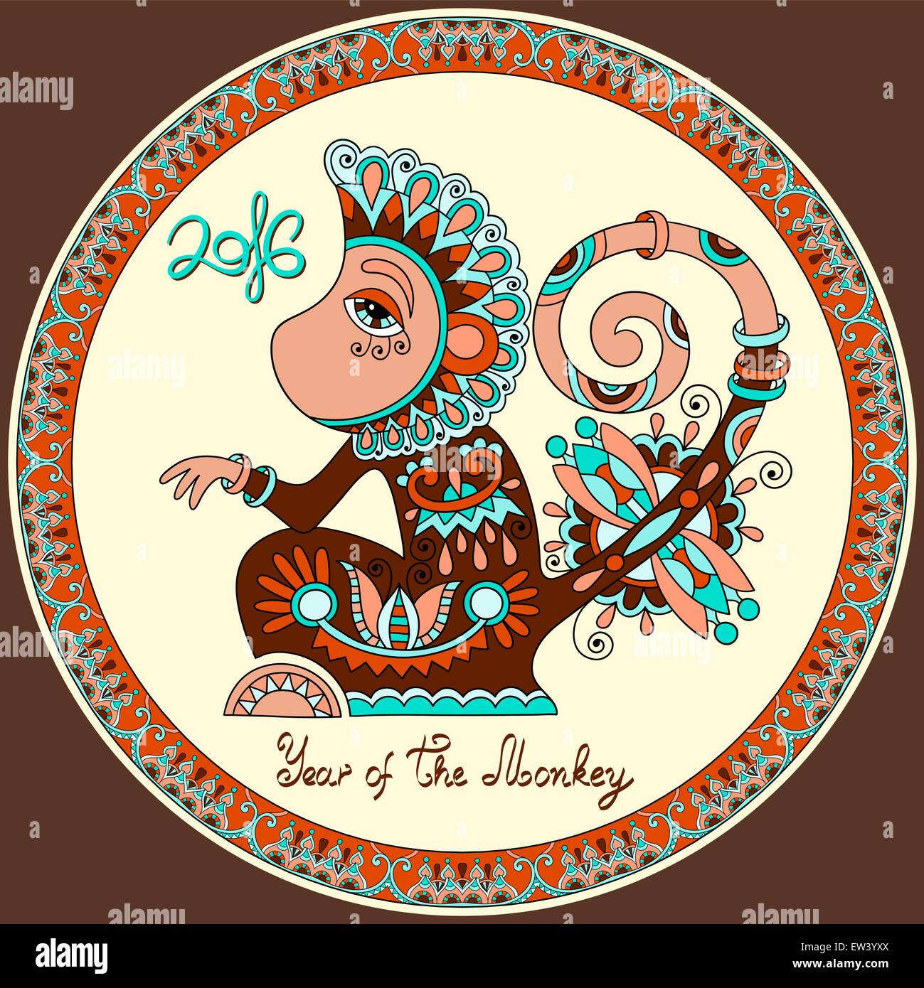 Year of The Monkey Stock Vector Image & Art - Alamy