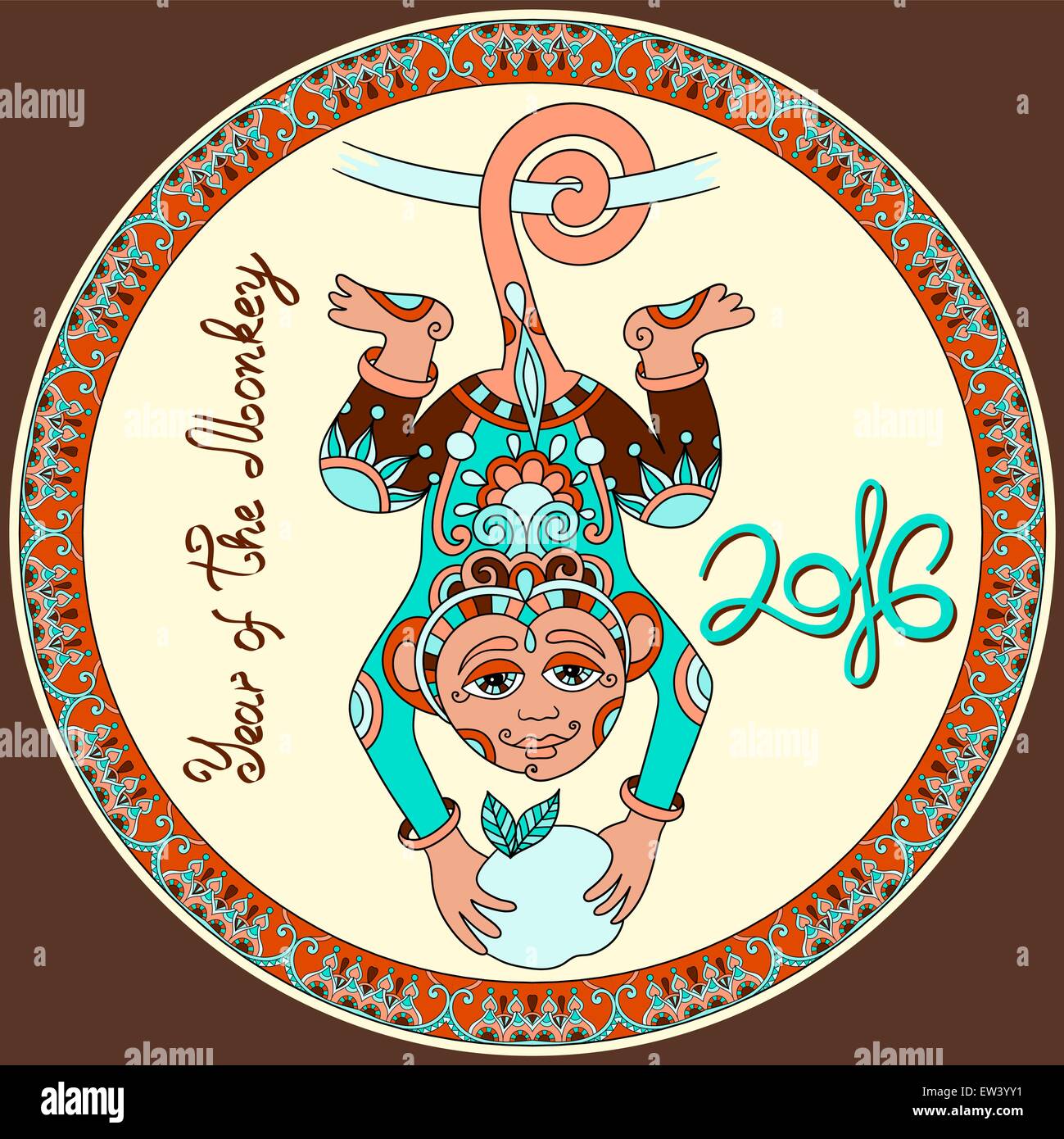 Year of The Monkey Stock Vector Image & Art - Alamy