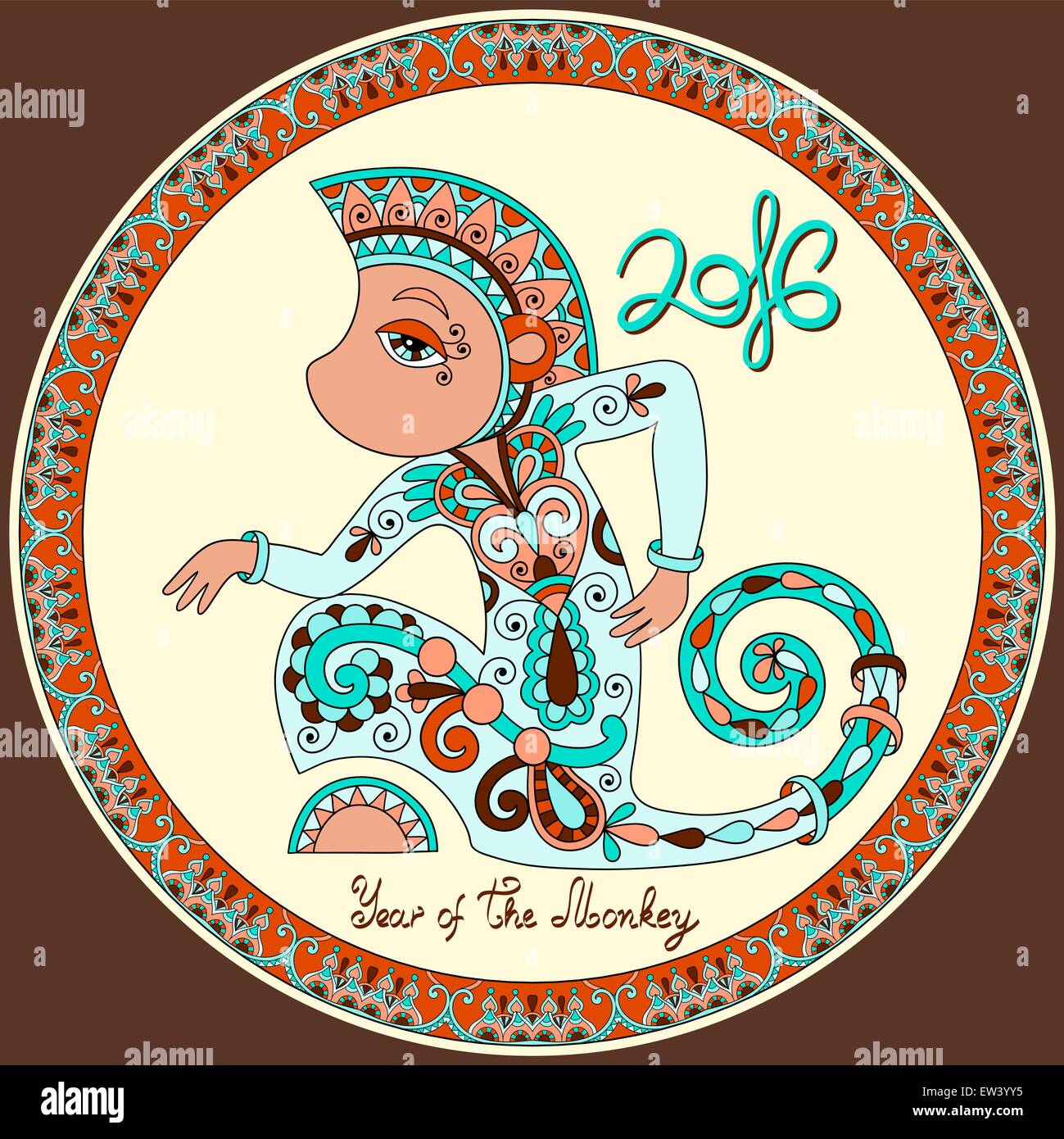 Year of The Monkey Stock Vector Image & Art - Alamy