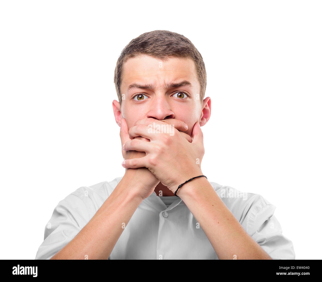 Portrait of amazed man Stock Photo - Alamy