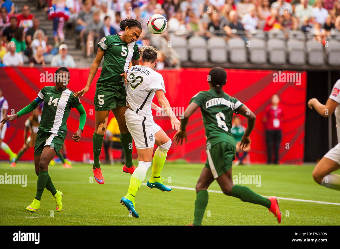 Vancouver, Canada. 16th June, 2015. Nigeria defender Onome Ebi (#5 ...