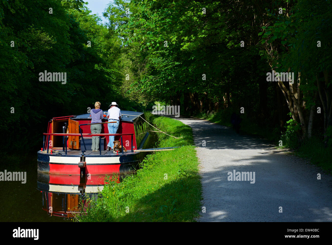 The Leeds and Liverpool Canal at Saltaire, near Bradford, West ...