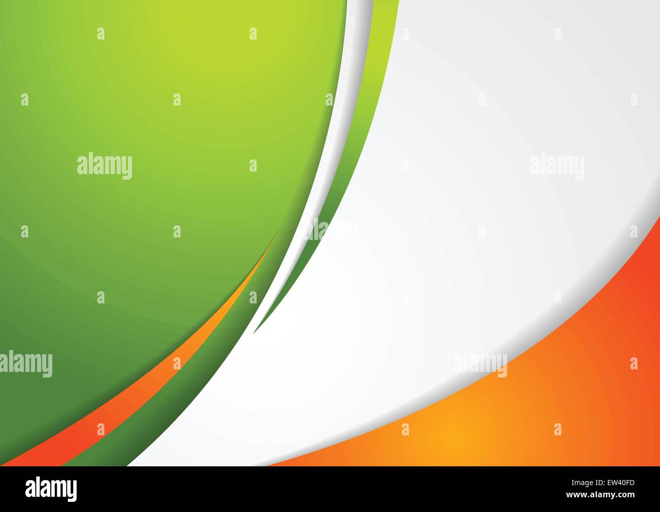 Corporate wavy abstract background. Irish colors. Vector design Stock ...