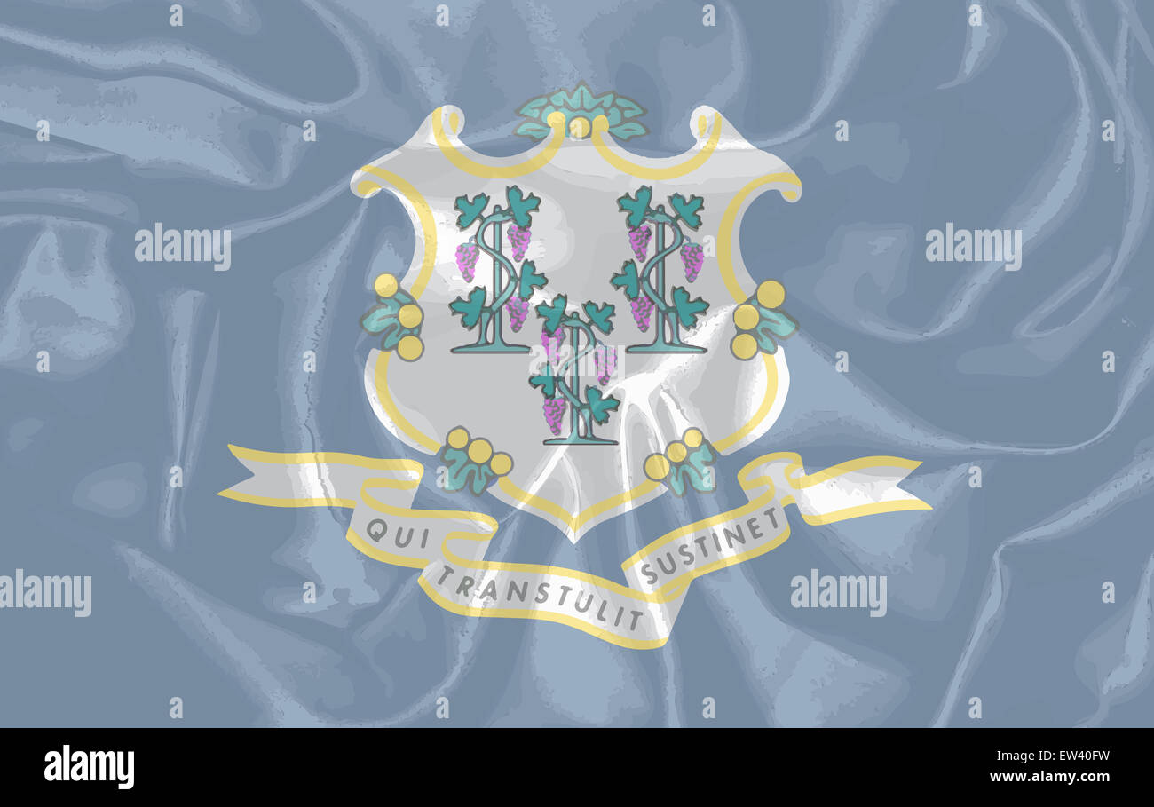 The seal of the USA state of Connecticut over a white background Stock ...