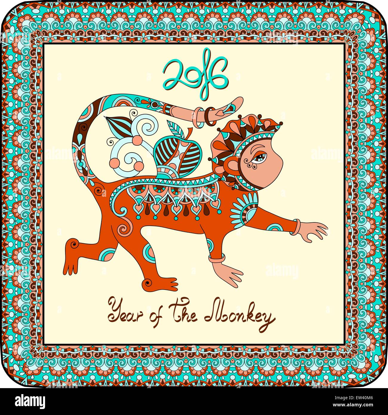 Year of The Monkey Stock Vector Image & Art - Alamy