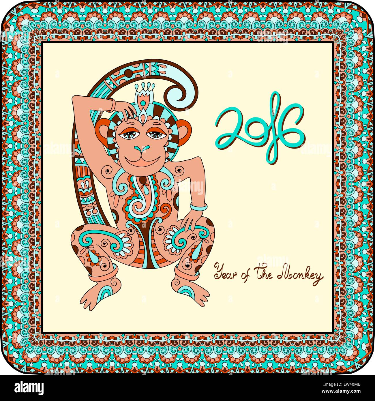 Year of The Monkey Stock Vector Image & Art - Alamy