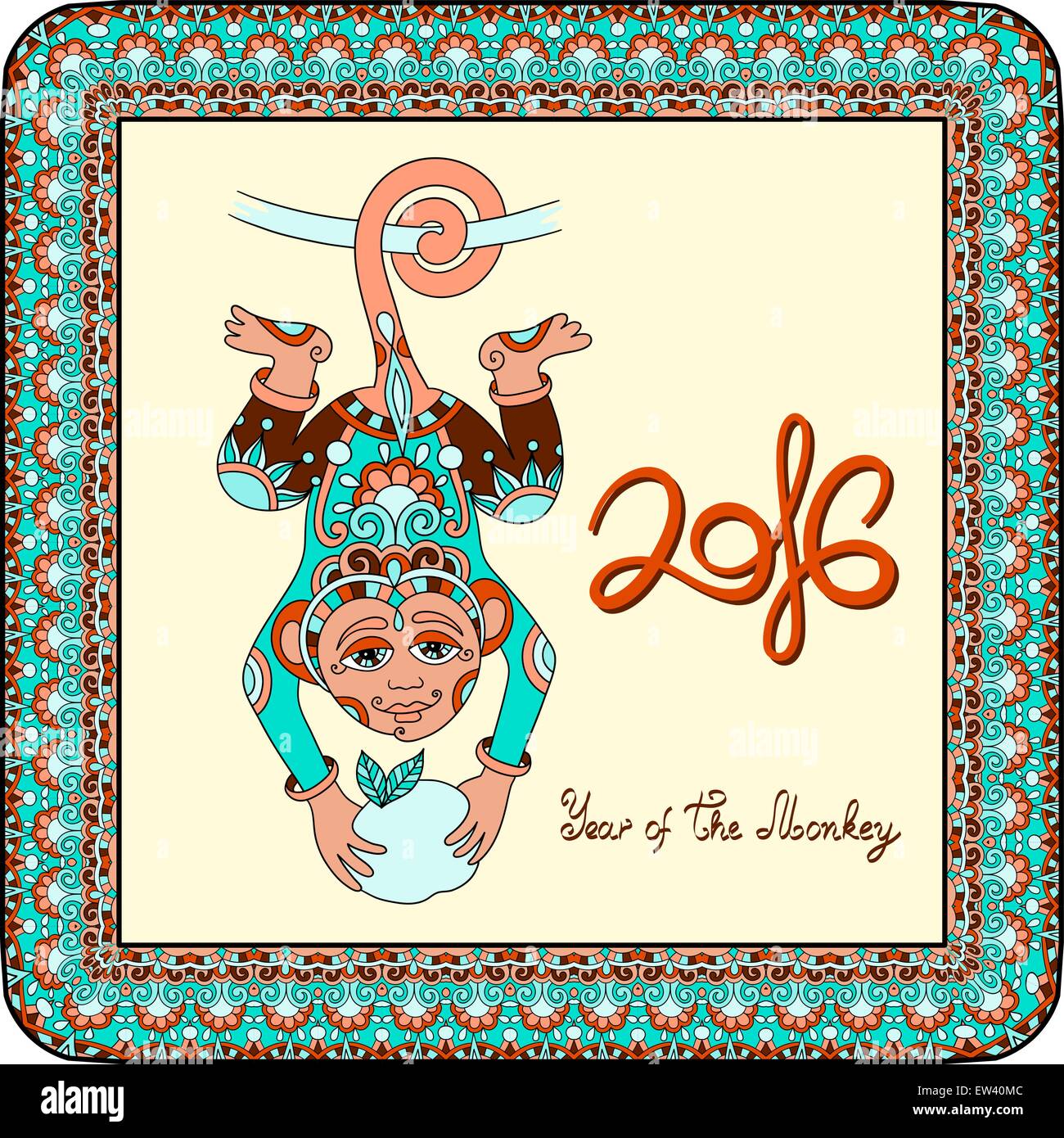Year of The Monkey Stock Vector Image & Art - Alamy