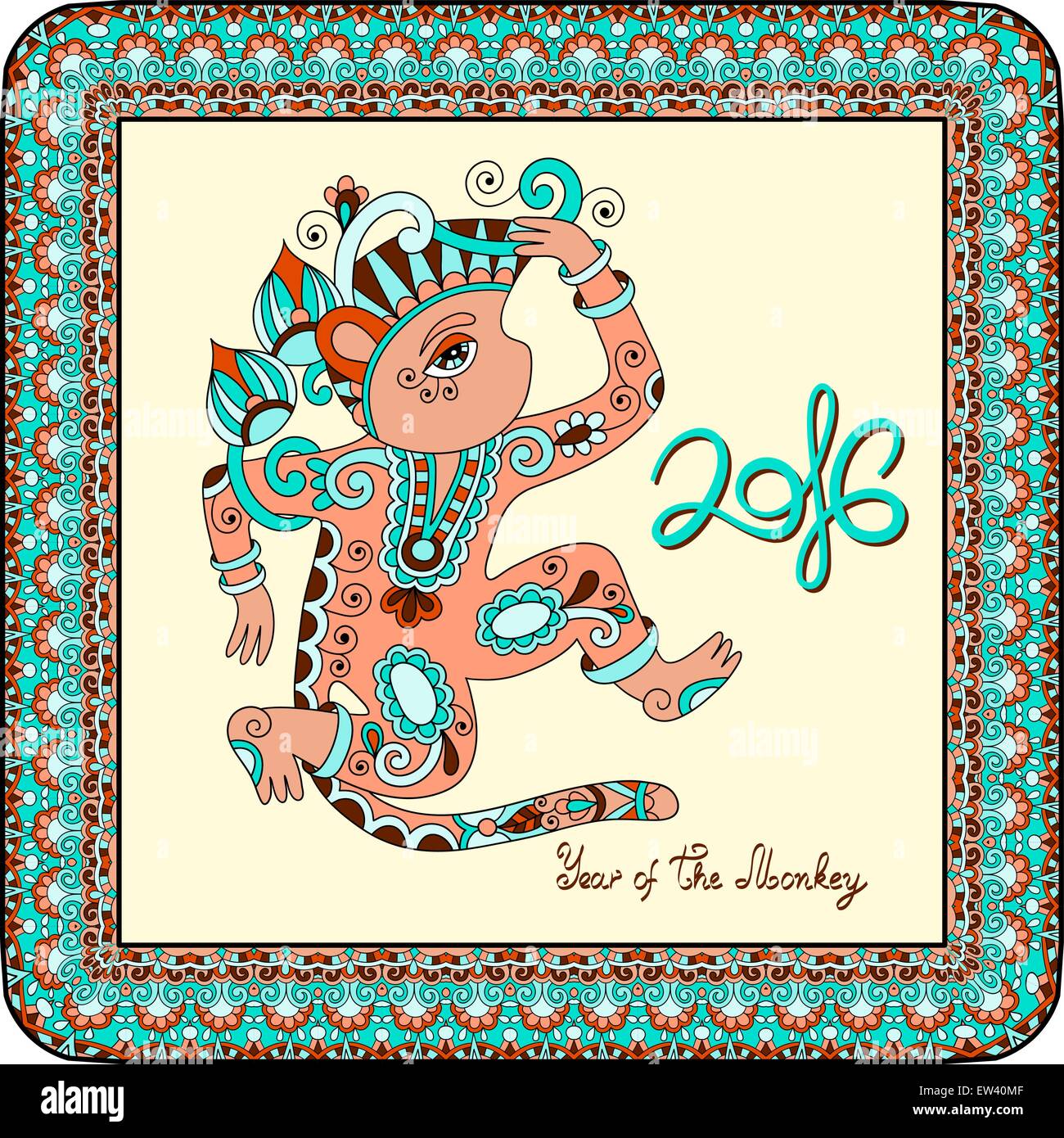 Year of The Monkey Stock Vector Image & Art - Alamy