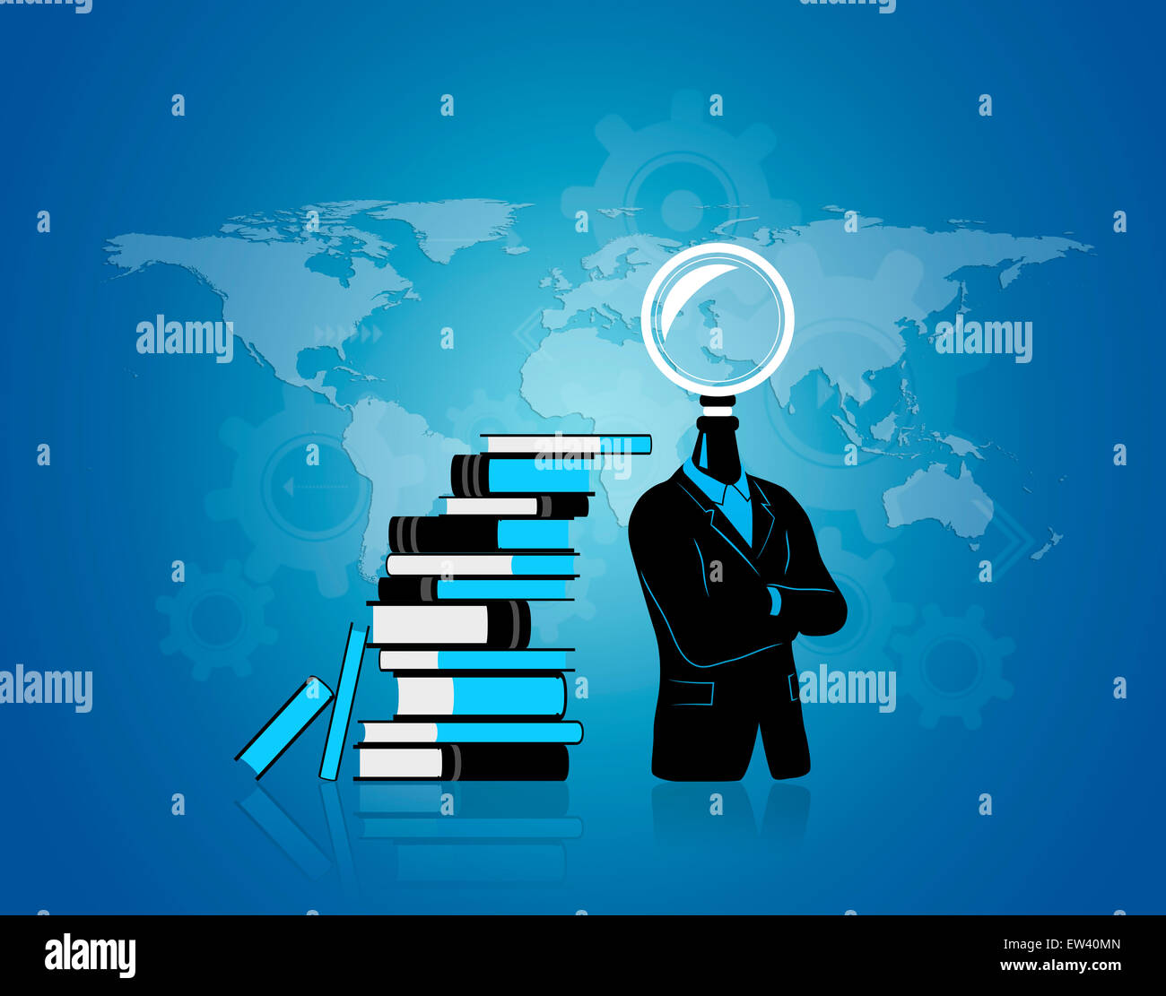 Thinking, searching for idea and creating new inventions - businessman ...