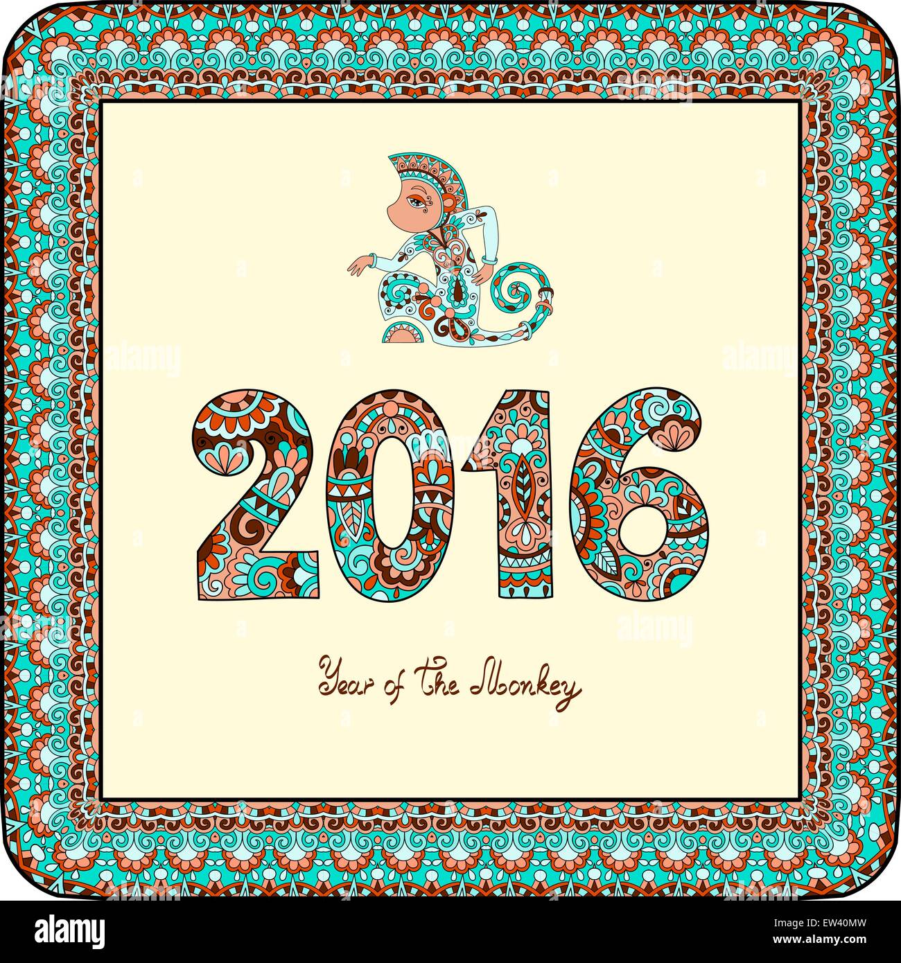 Year of The Monkey Stock Vector Image & Art - Alamy