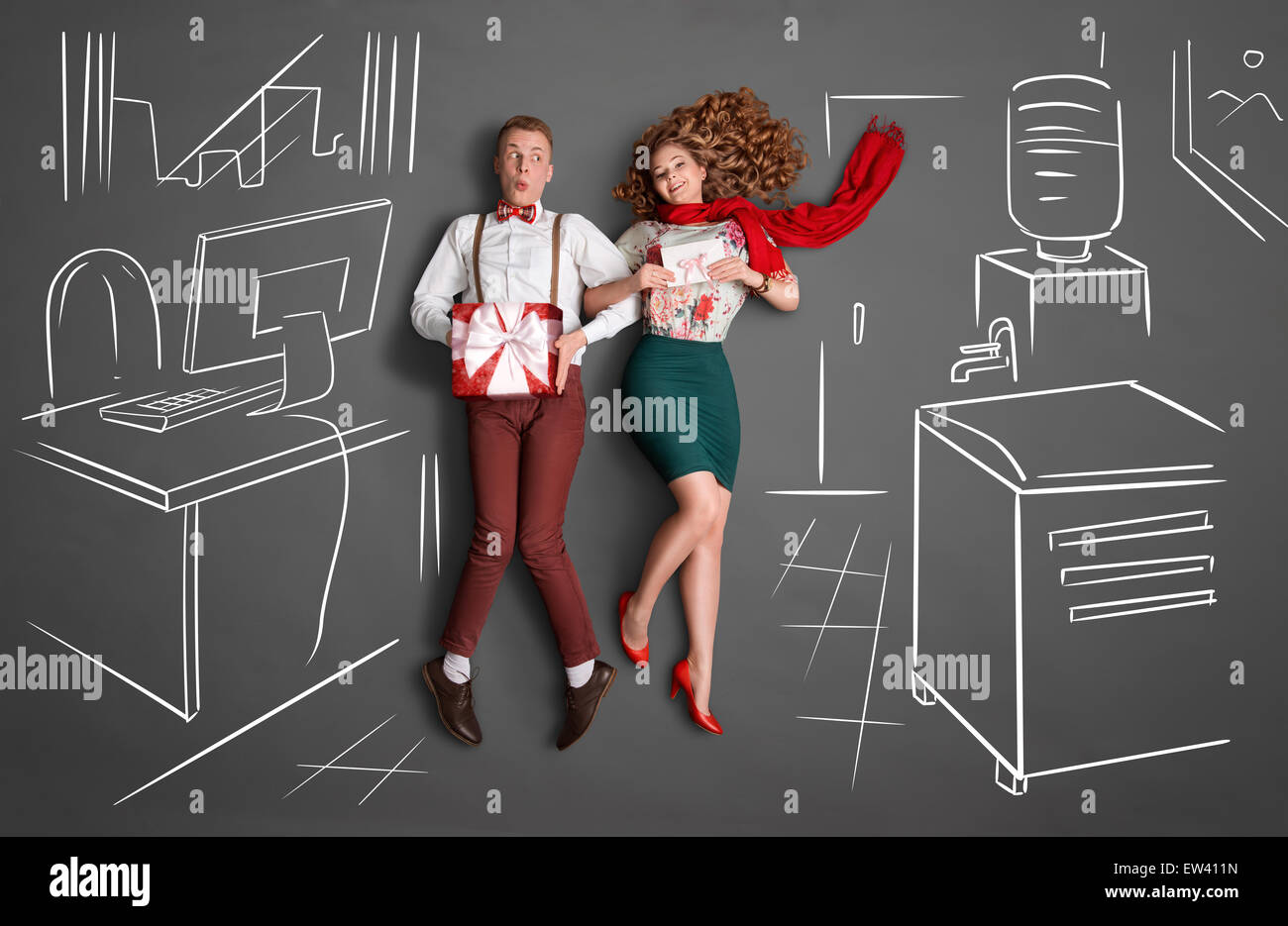 Office romance secret hi-res stock photography and images - Alamy