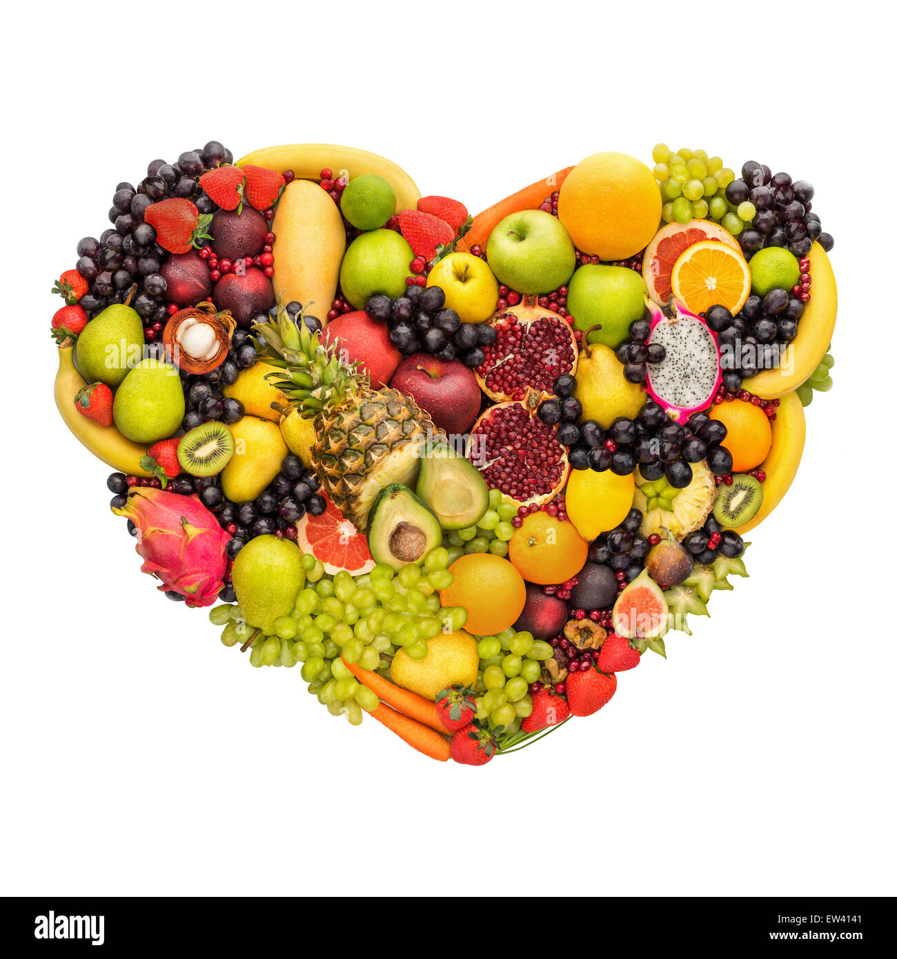 Healthy fruity heart Stock Photo - Alamy