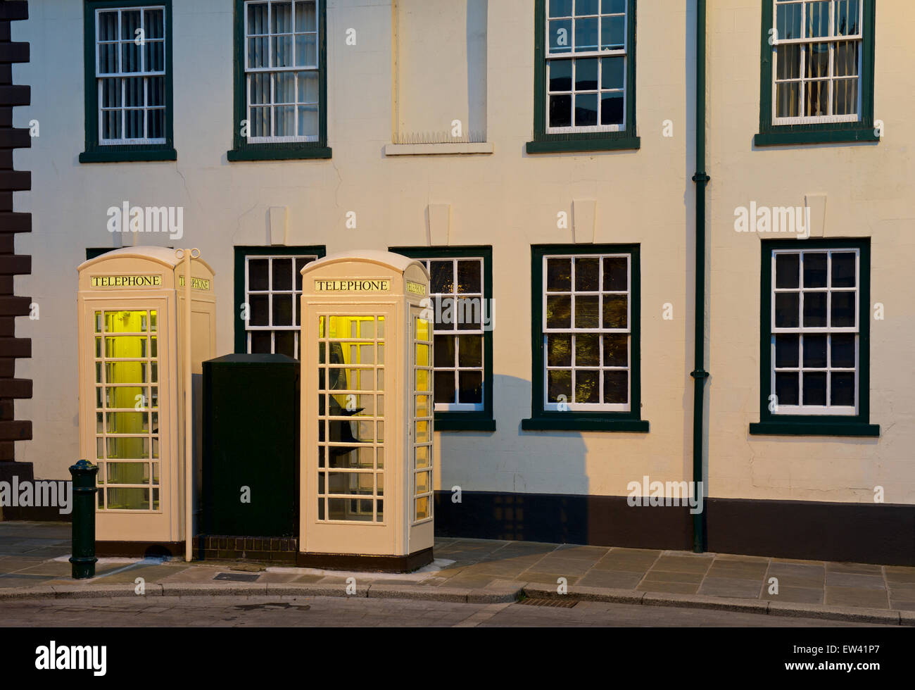 White telephone boxes in Beverley, East Yorkshire, England UK Stock ...