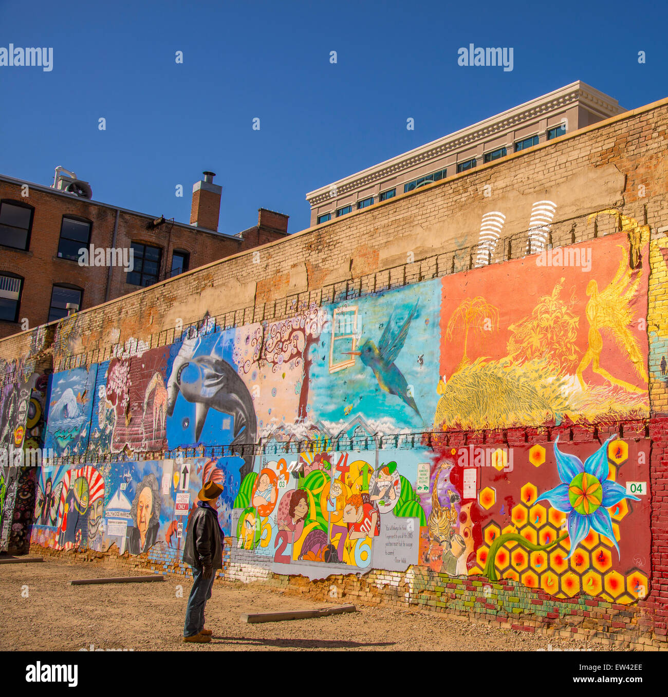 Freak Alley, Grafitti Public Art, Downtown,Boise, Idaho, USA Stock ...
