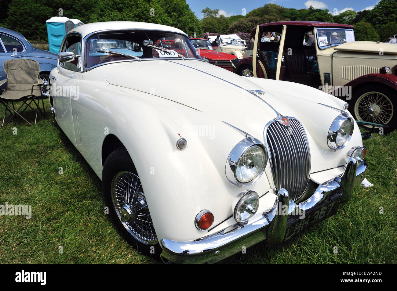 classic jaguar xk 120 sports car at vintage rally show scolton manor ...