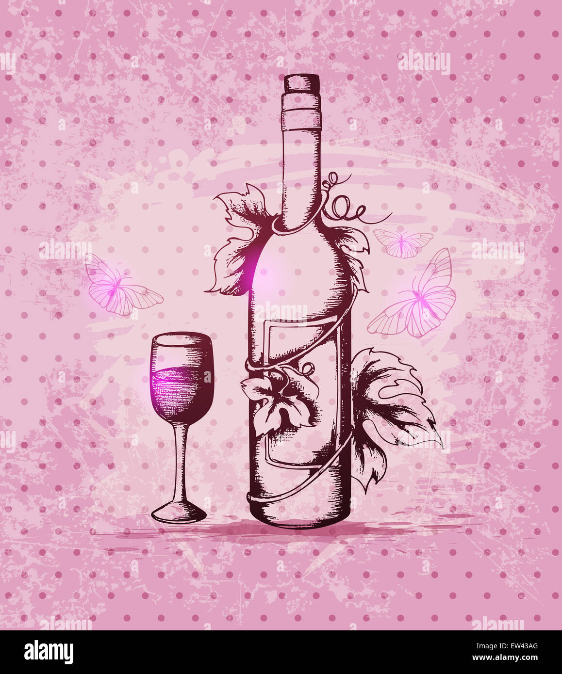 Hand drawn bottle hi-res stock photography and images - Alamy