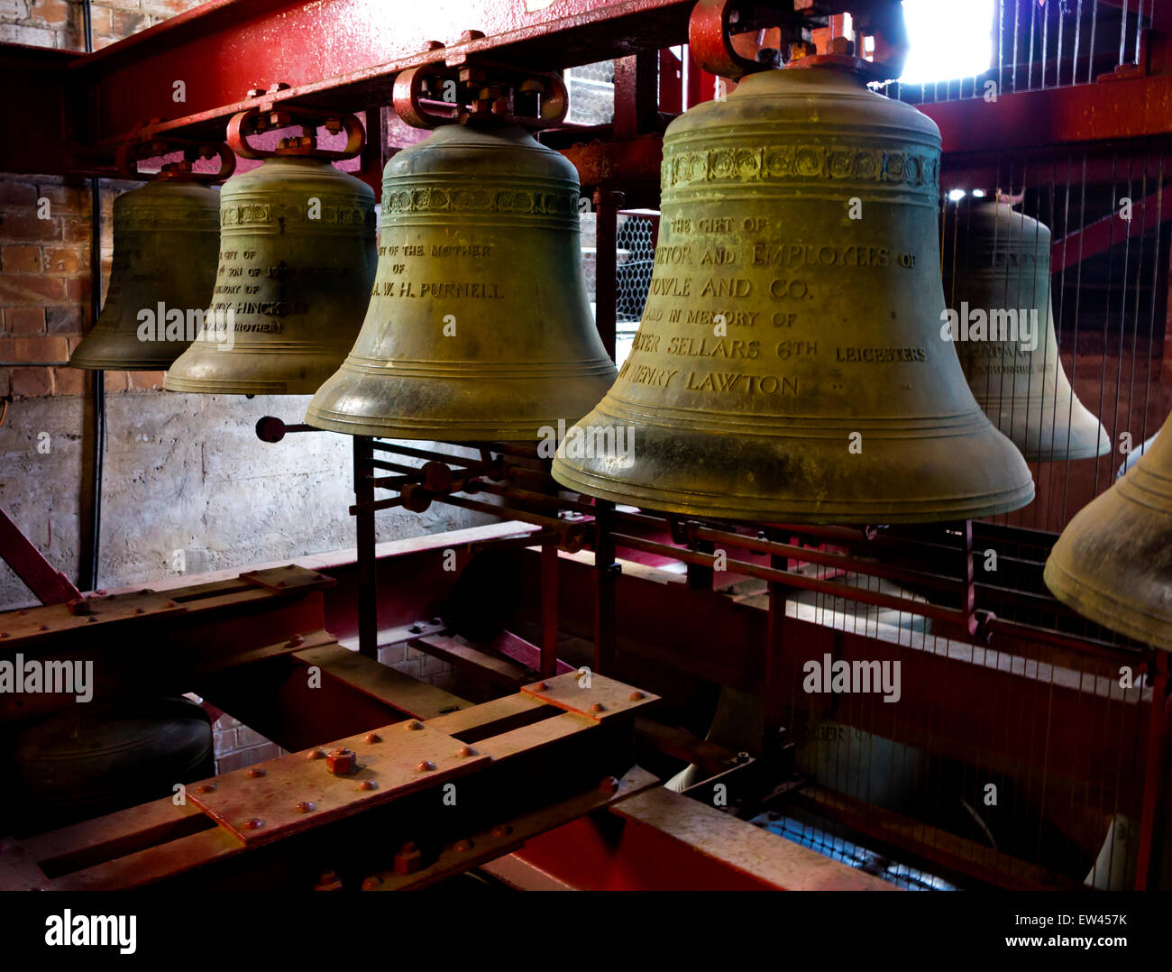 Interior of the Carillon Tower in Queen's Park Loughborough ...