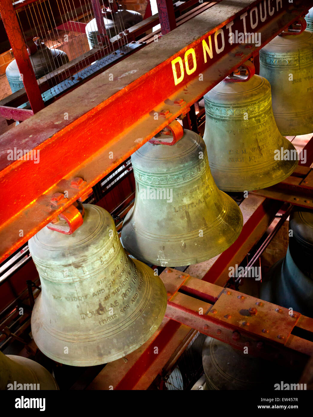 Interior of the Carillon Tower in Queen's Park Loughborough ...