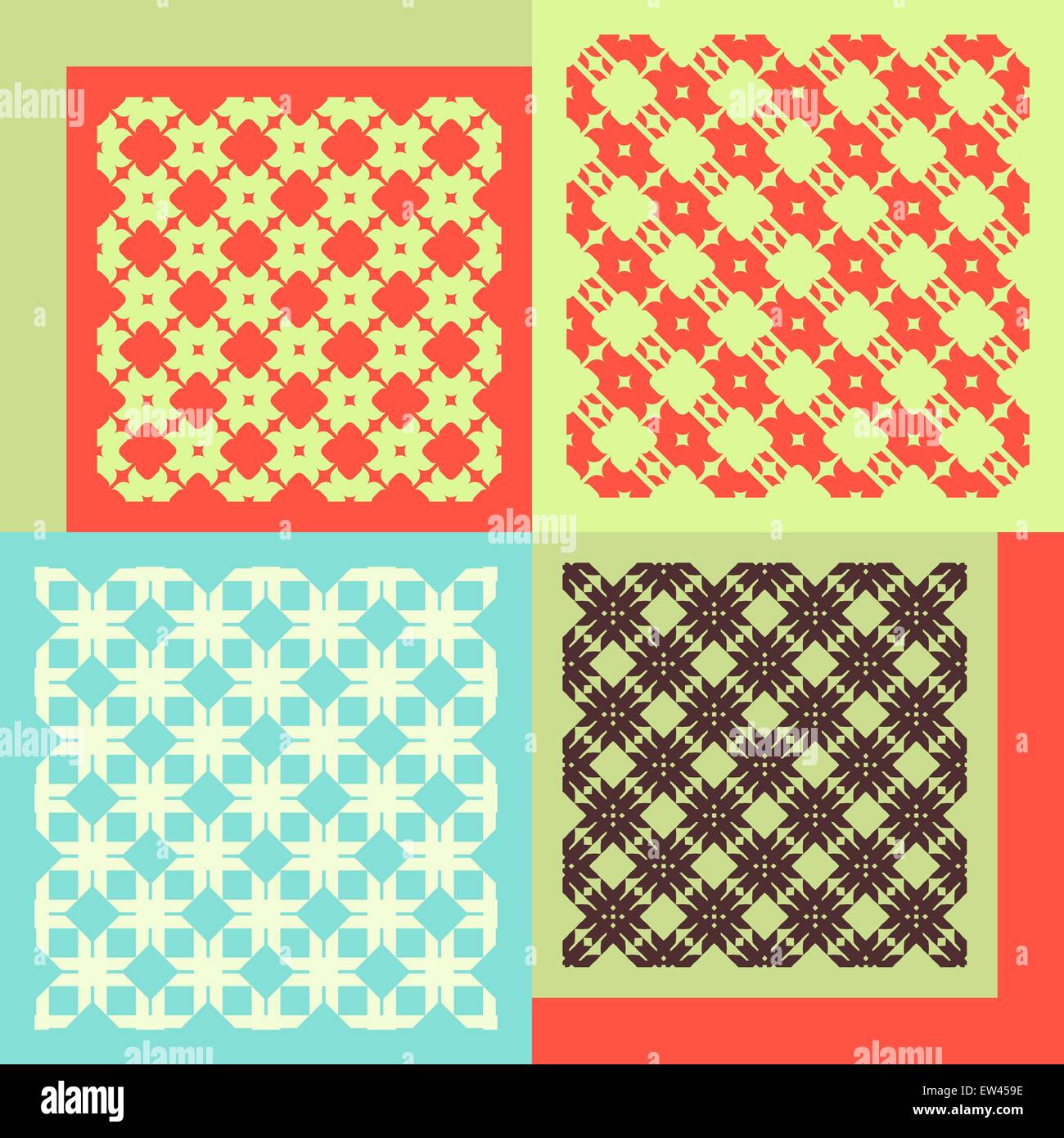 Vector set four seamless hi-res stock photography and images - Alamy