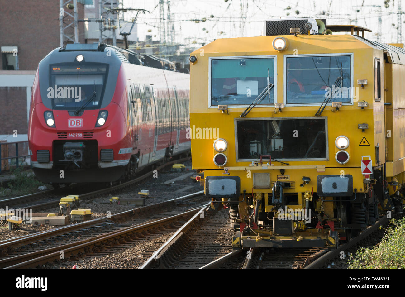 Railway track maintenance train, Cologne, Germany Stock Photo - Alamy