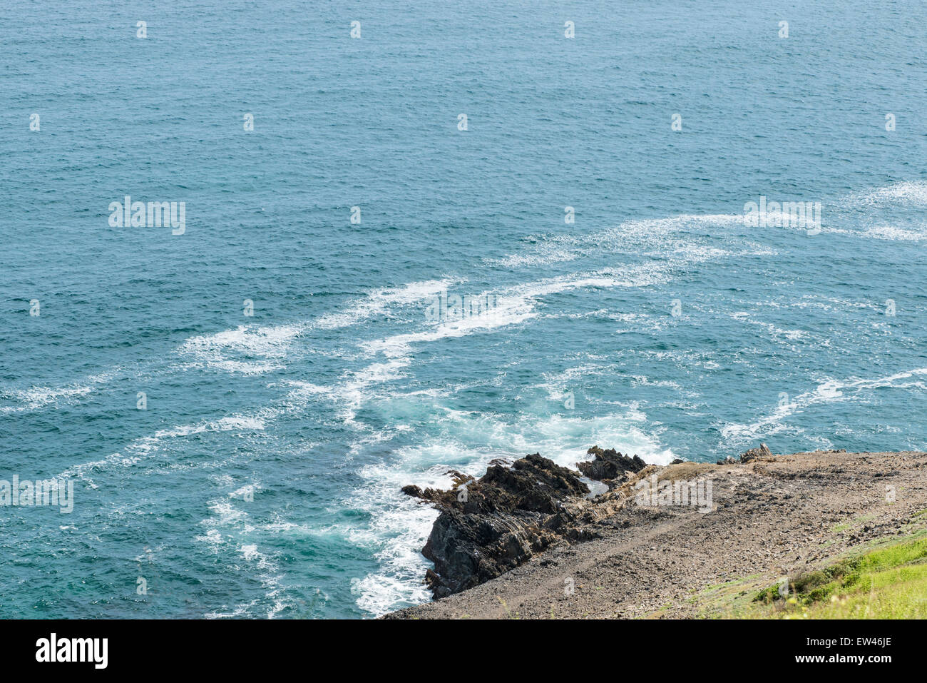 Volcanic rock on the shoreline of St. Croix, U. S. Virgin Islands, east ...