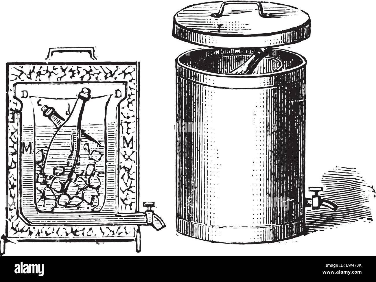 Storing ice Stock Vector Images - Alamy