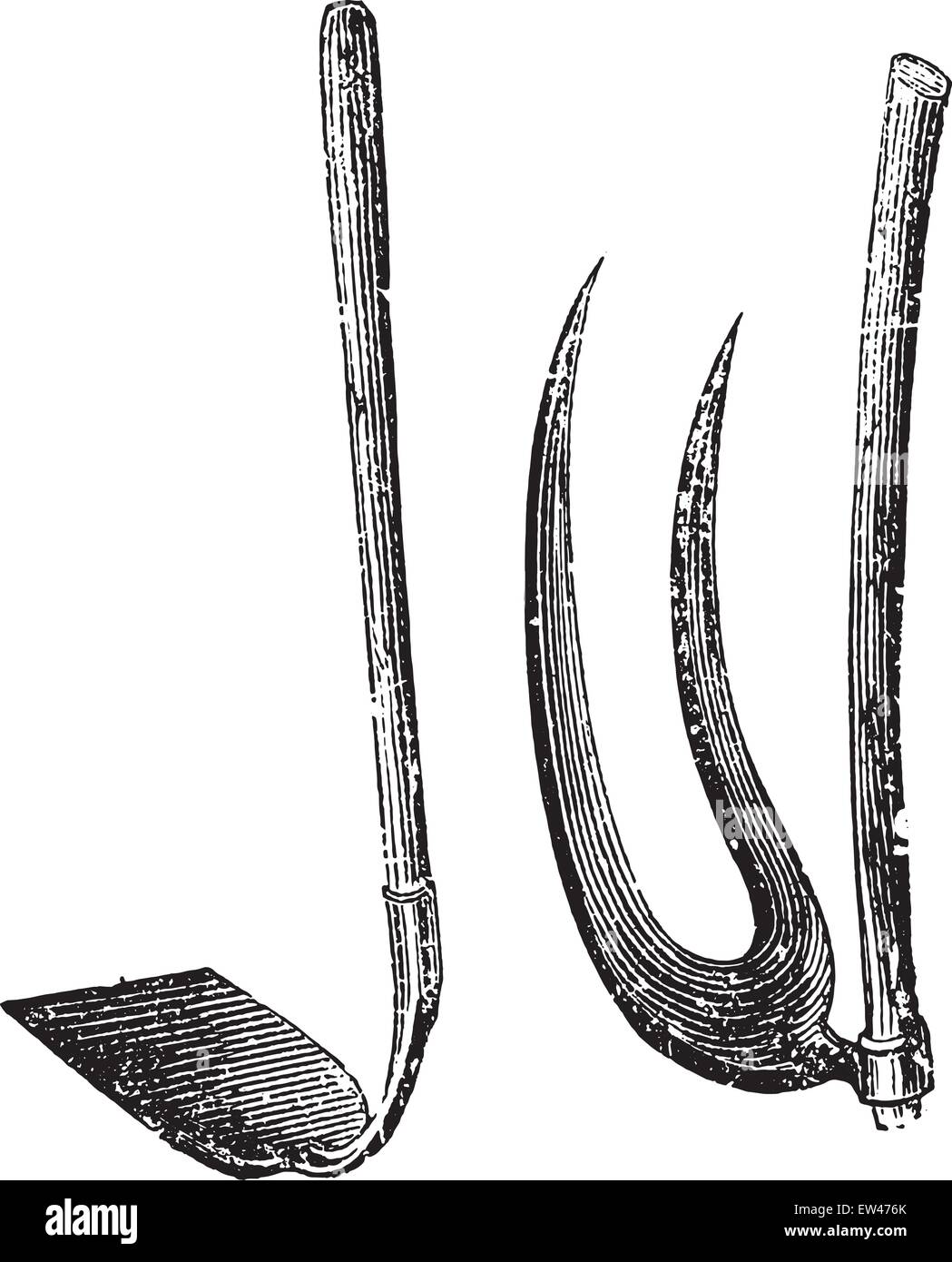 Black hoes Stock Vector Images - Alamy