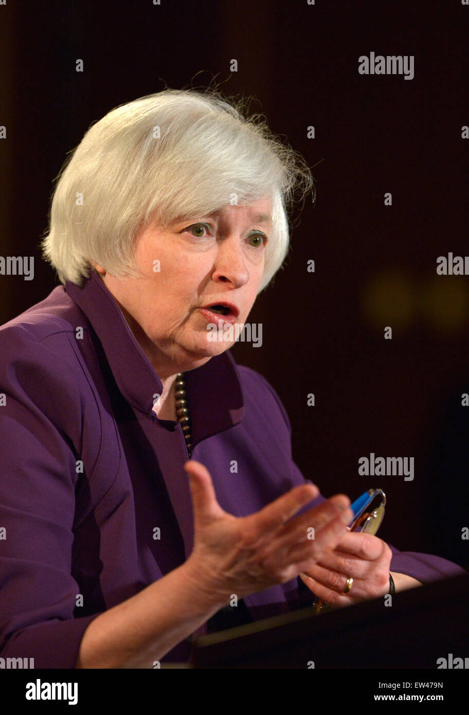 Washington, DC, USA. 17th June, 2015. U.S. Federal Reserve Chair Janet ...